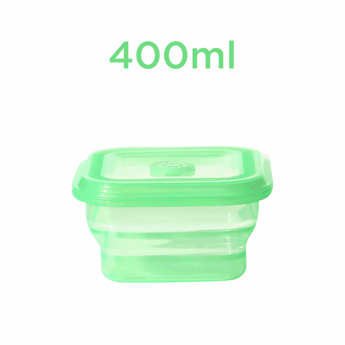 Living Creator Push Lock Collapsible Silicone Food Container 400ml ...